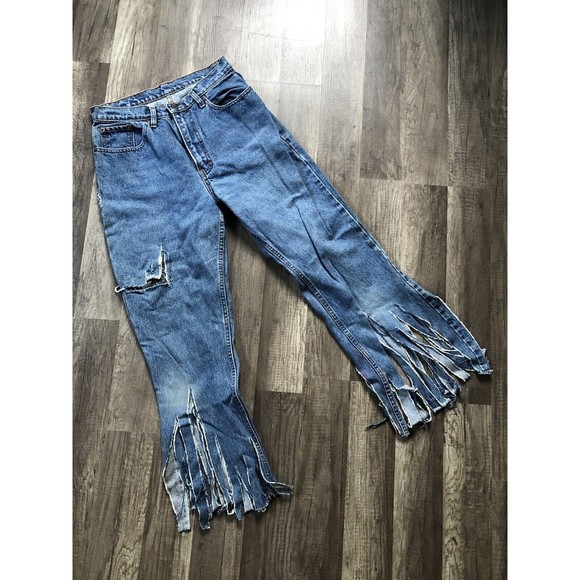 Jordache | Jeans | Vintage 8s Jordache Womens Jeans 28 X 26 Fringe ...